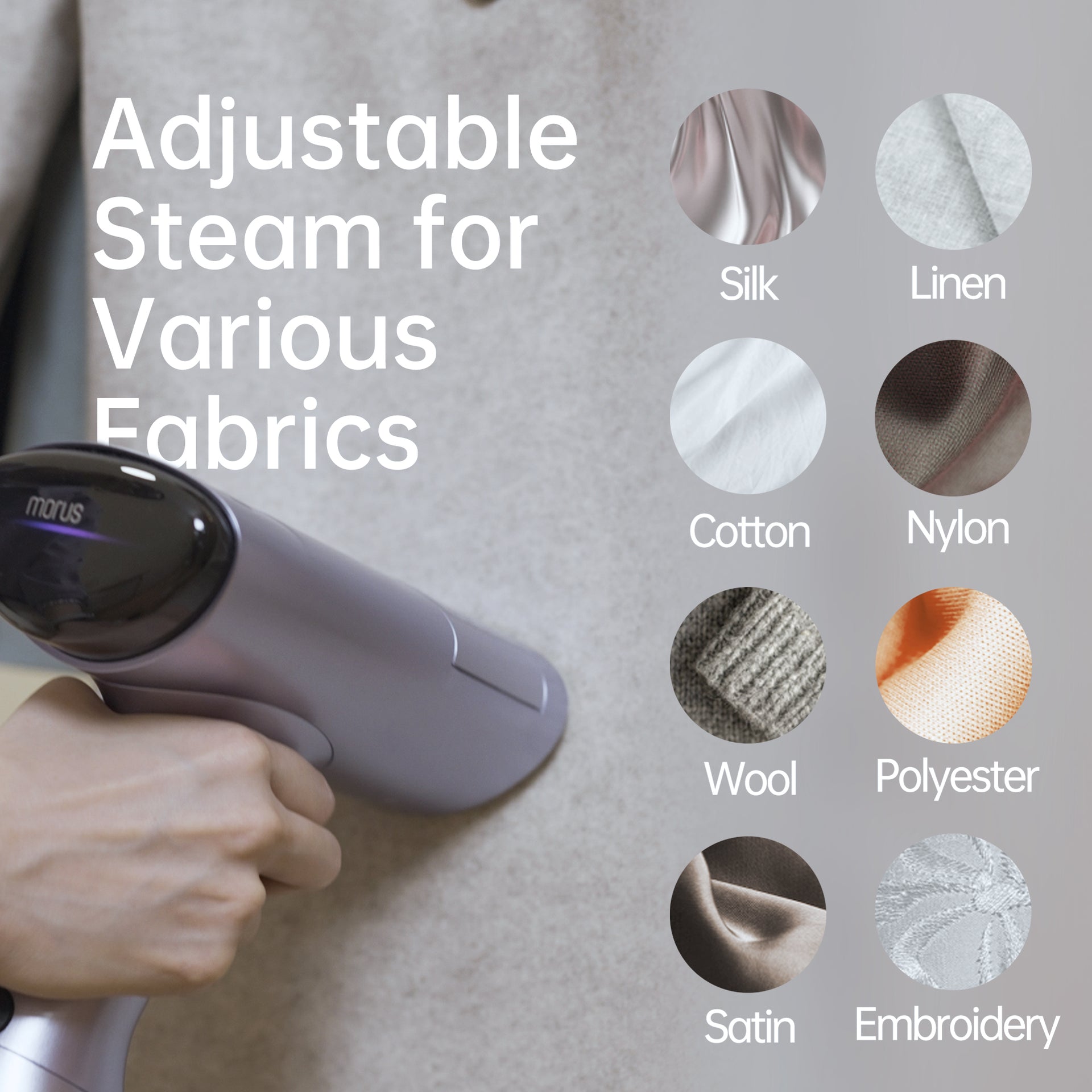 Morus V6 Vacuum Garment Steamer,Vacuum Sution Ironing Technology